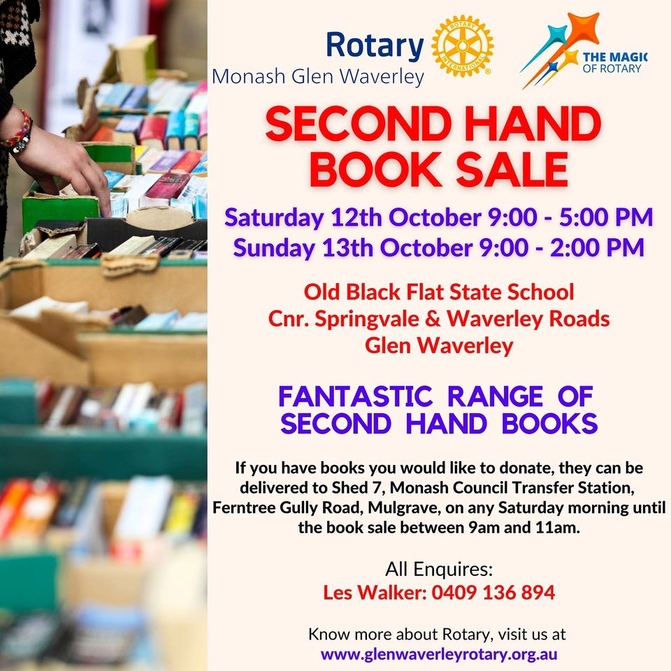 RC Monash-Glen Waverley Second Hand Book Sale | District 9815